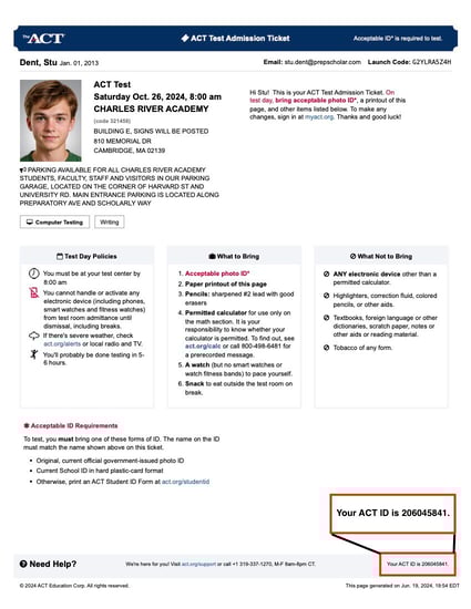 What Is Your ACT ID? Where Can You Find It? · PrepScholar