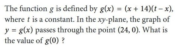 SAT Function Questions · PrepScholar