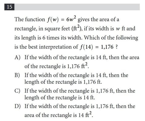 SAT Function Questions · PrepScholar