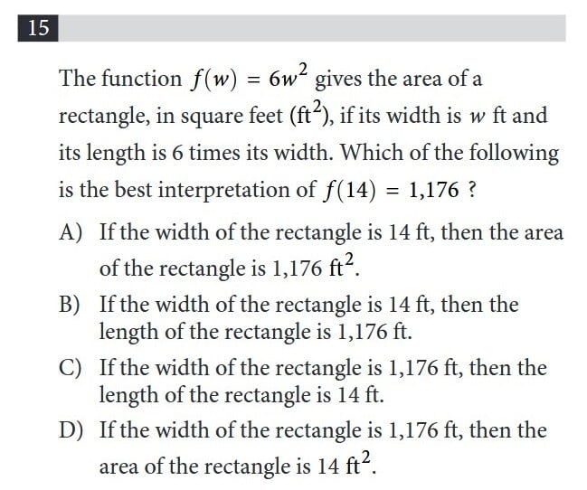 SAT Function Questions · PrepScholar