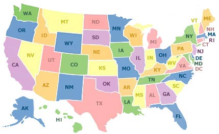 Average SAT & ACT Scores by State (Participation Adjusted) · PrepScholar
