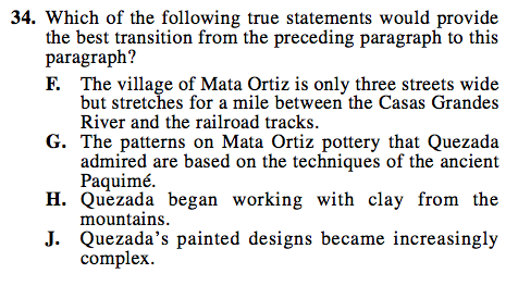 Transition Questions on ACT English: Strategies + Practice