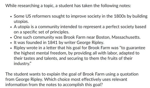 Breakdown of Every Question Type in SAT Reading and Writing by Percent